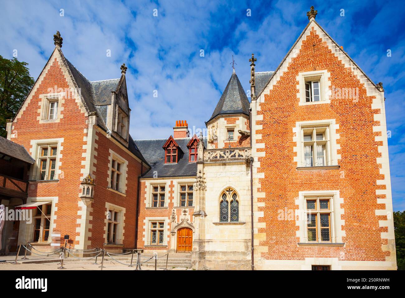 Chateau du Clos Luce is a large castle in Amboise city, Loire Valley in ...
