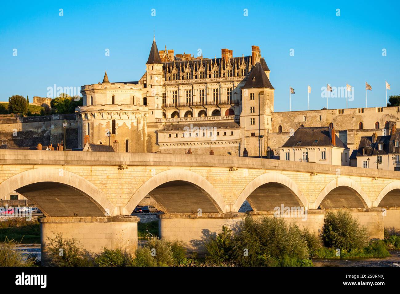 Chateau d'Amboise in Amboise city, Loire valley in France Stock Photo ...