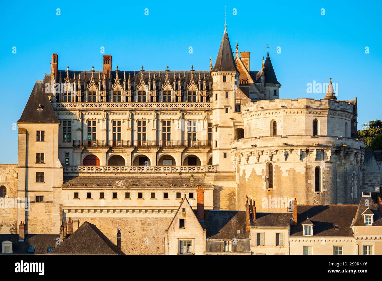 Chateau d'Amboise in Amboise city, Loire valley in France Stock Photo ...