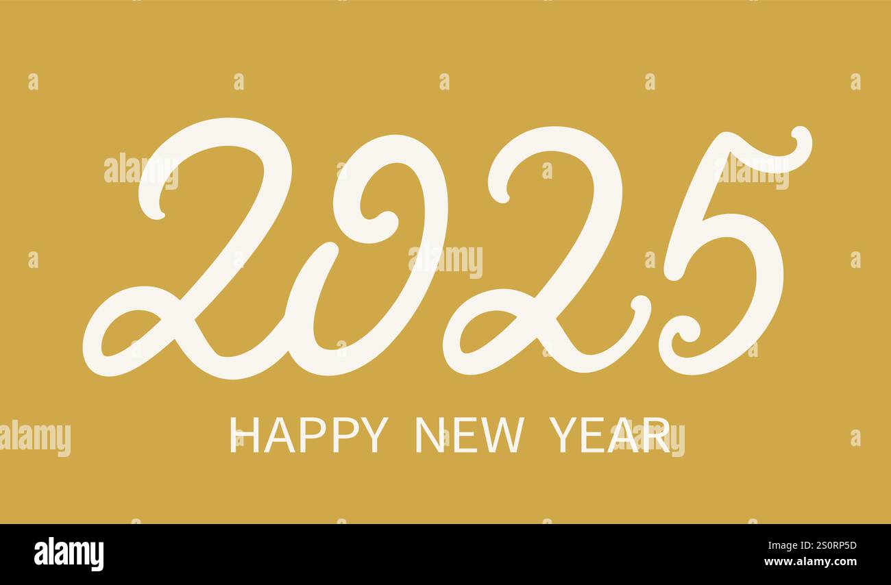 Golden 2025 lettering new Stock Vector Images - Alamy