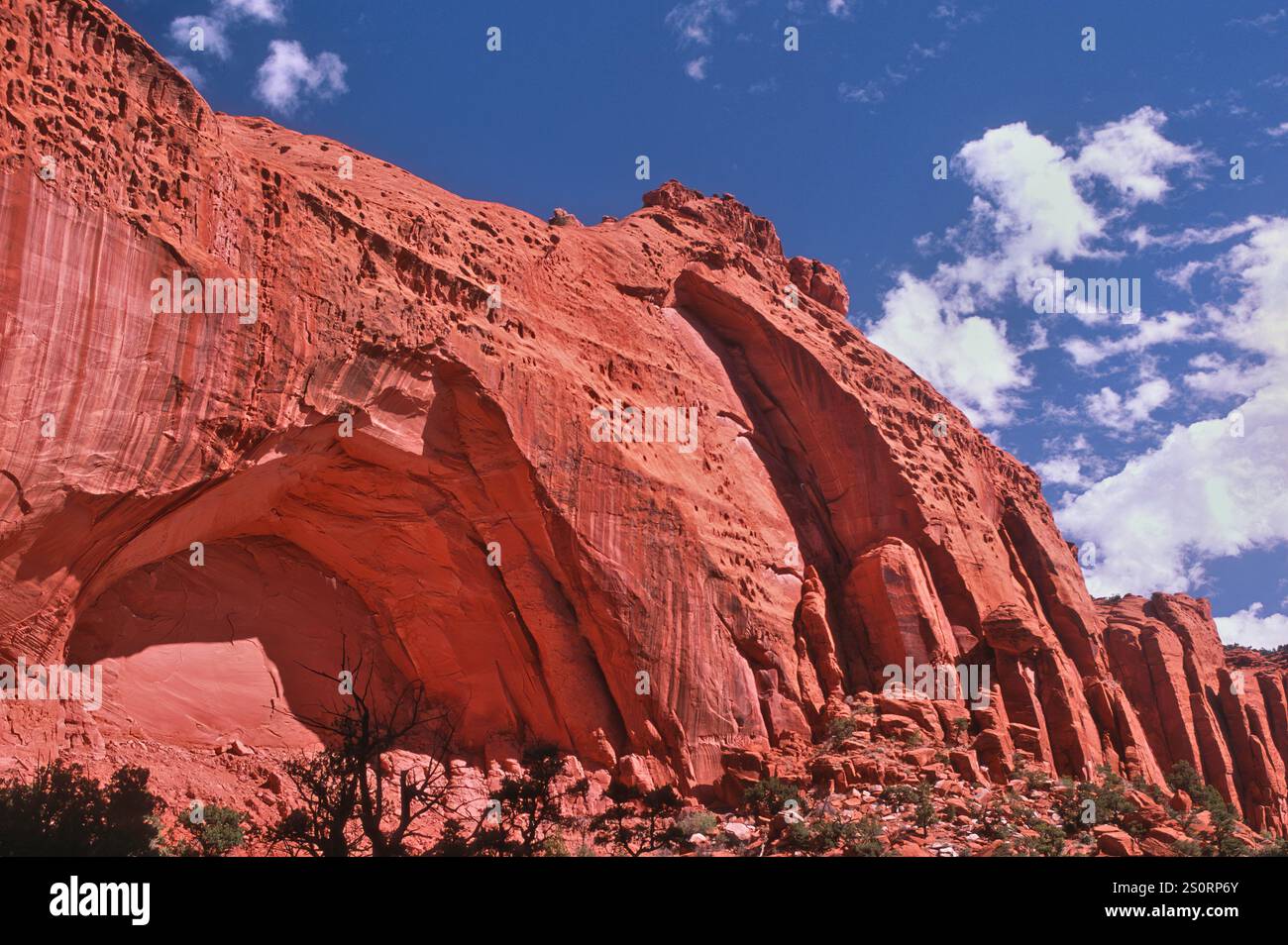 Eroded canyon walls, Long Canyon, Burr Trail Road, near Deer Creek ...