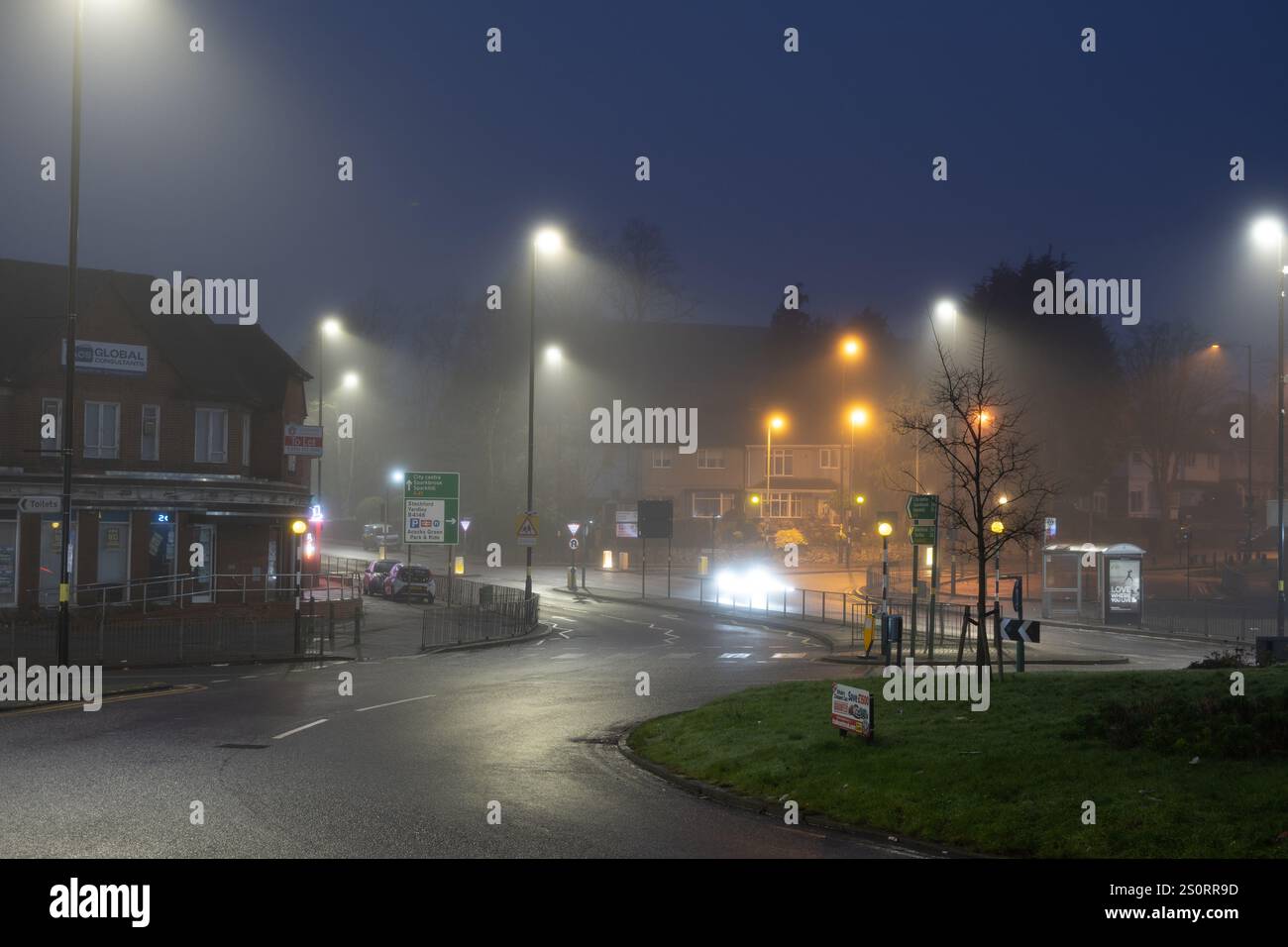 Acocks Green at night, Birmingham, West Midlands, England, UK Stock ...