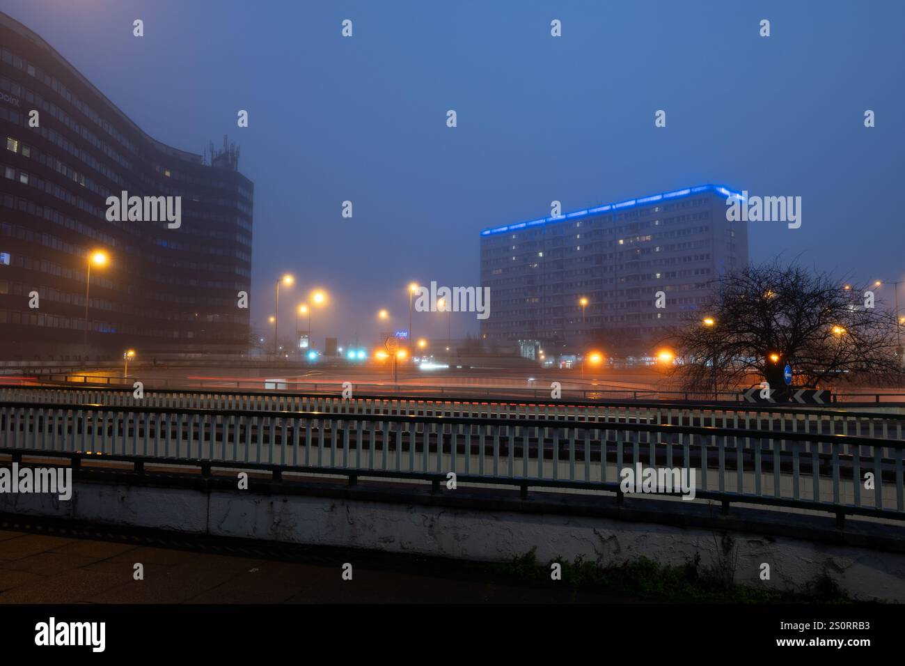 Swan Island, Yardley, at night, Birmingham, West Midlands, England, UK ...