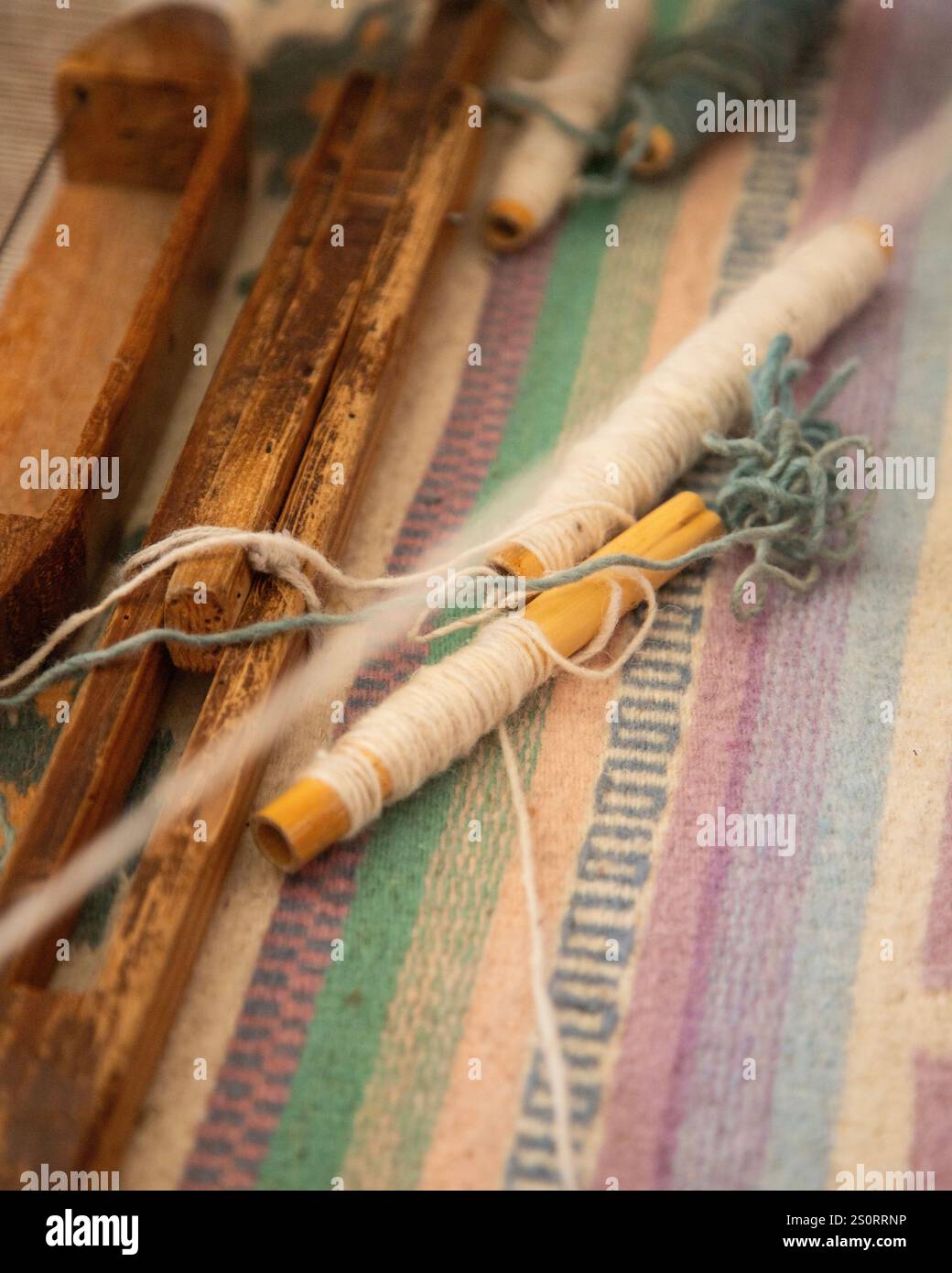 Atelier and machinery for the artisanal production of Mexican rugs in ...