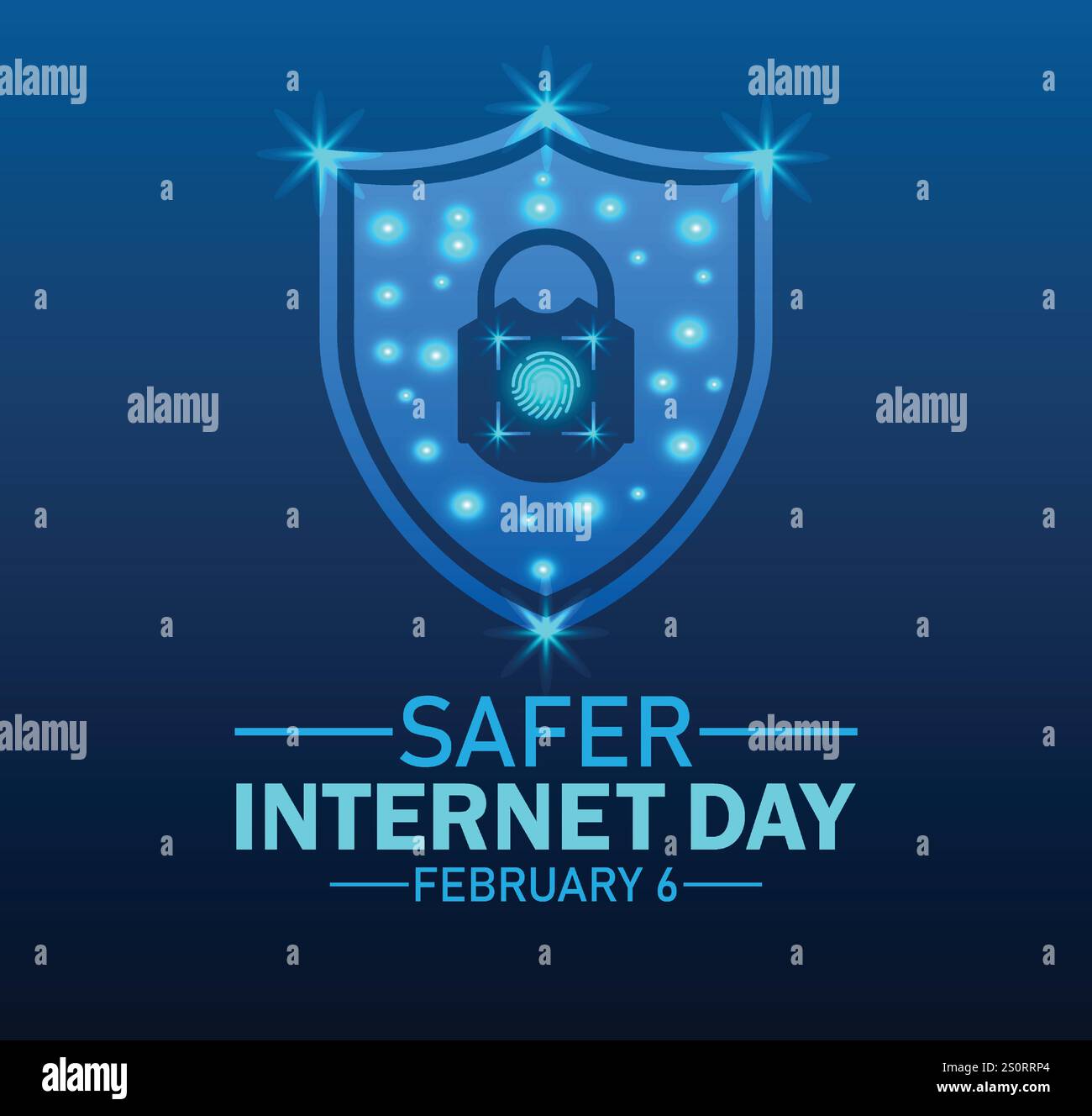 Safer Internet Day wallpaper with shapes and typography, banner, card ...