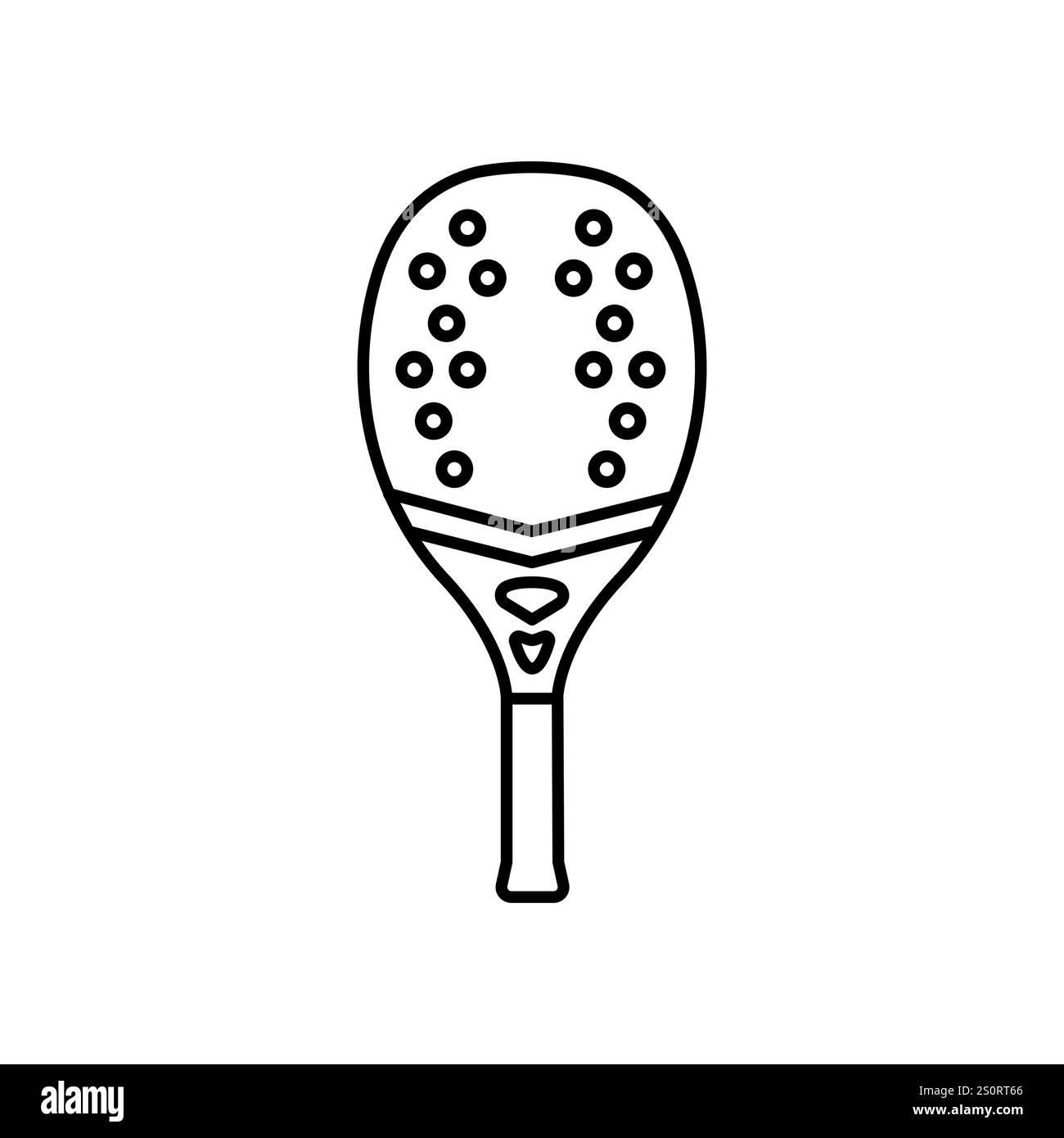 Beach tennis racket line black icon. Sign for web page, mobile app ...