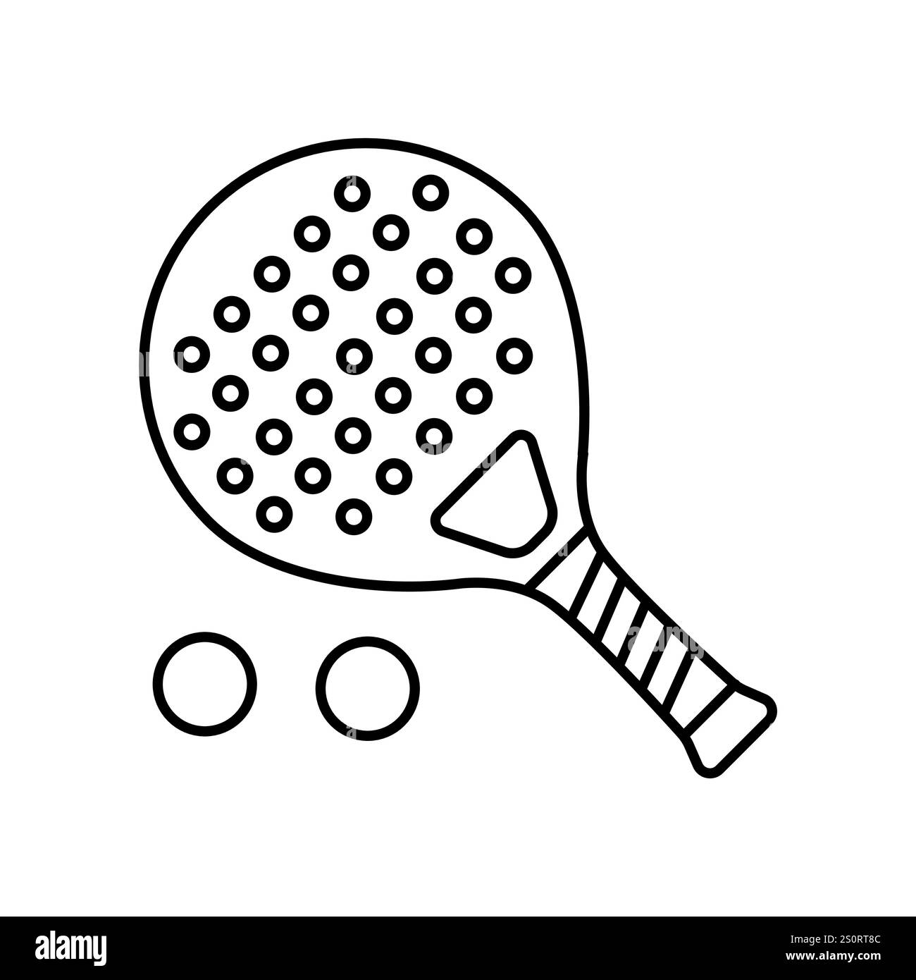 Paddle tennis racket line color icon. Sign for web page, mobile app ...