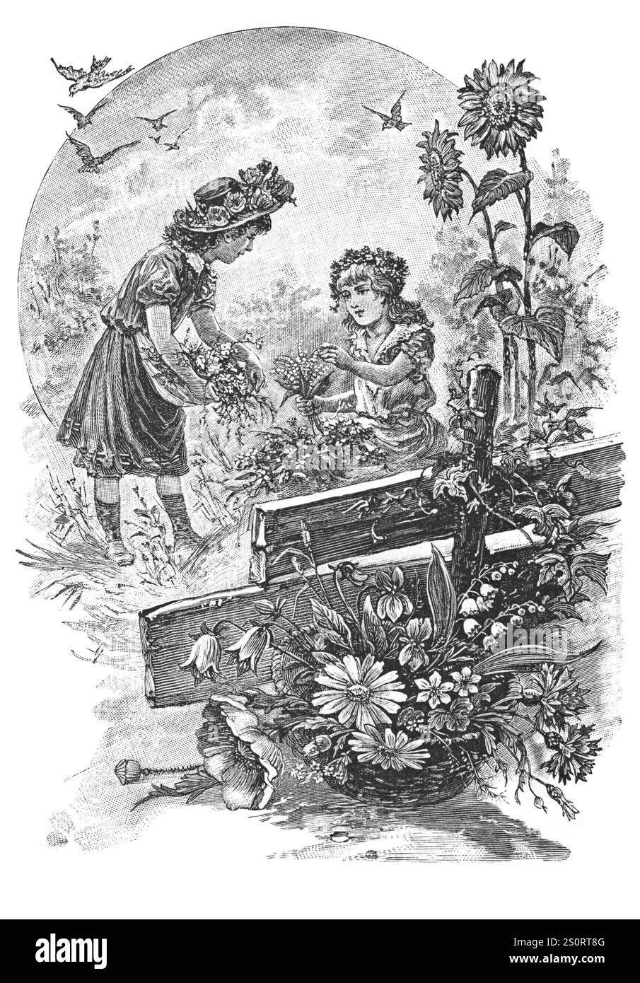 RUSSIA - CIRCA 1902: Illustration taken from a book "Lecons de causerie ...