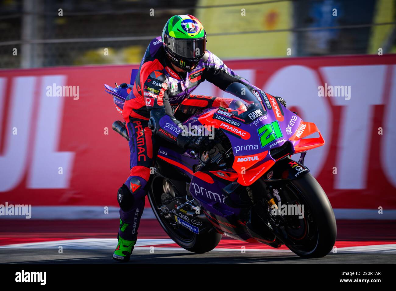The Italian rider of the Prima Pramac Racing team during the Solidarity ...
