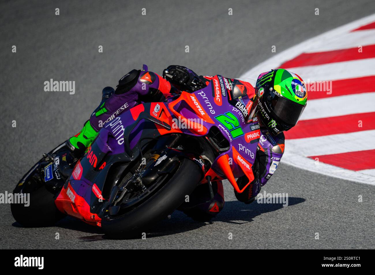 The Italian rider of the Prima Pramac Racing team during the Solidarity ...