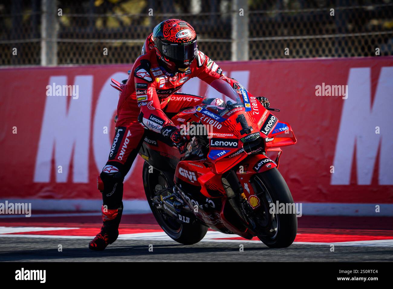 Italian Ducati factory team rider Francesco Bagnaia during the ...
