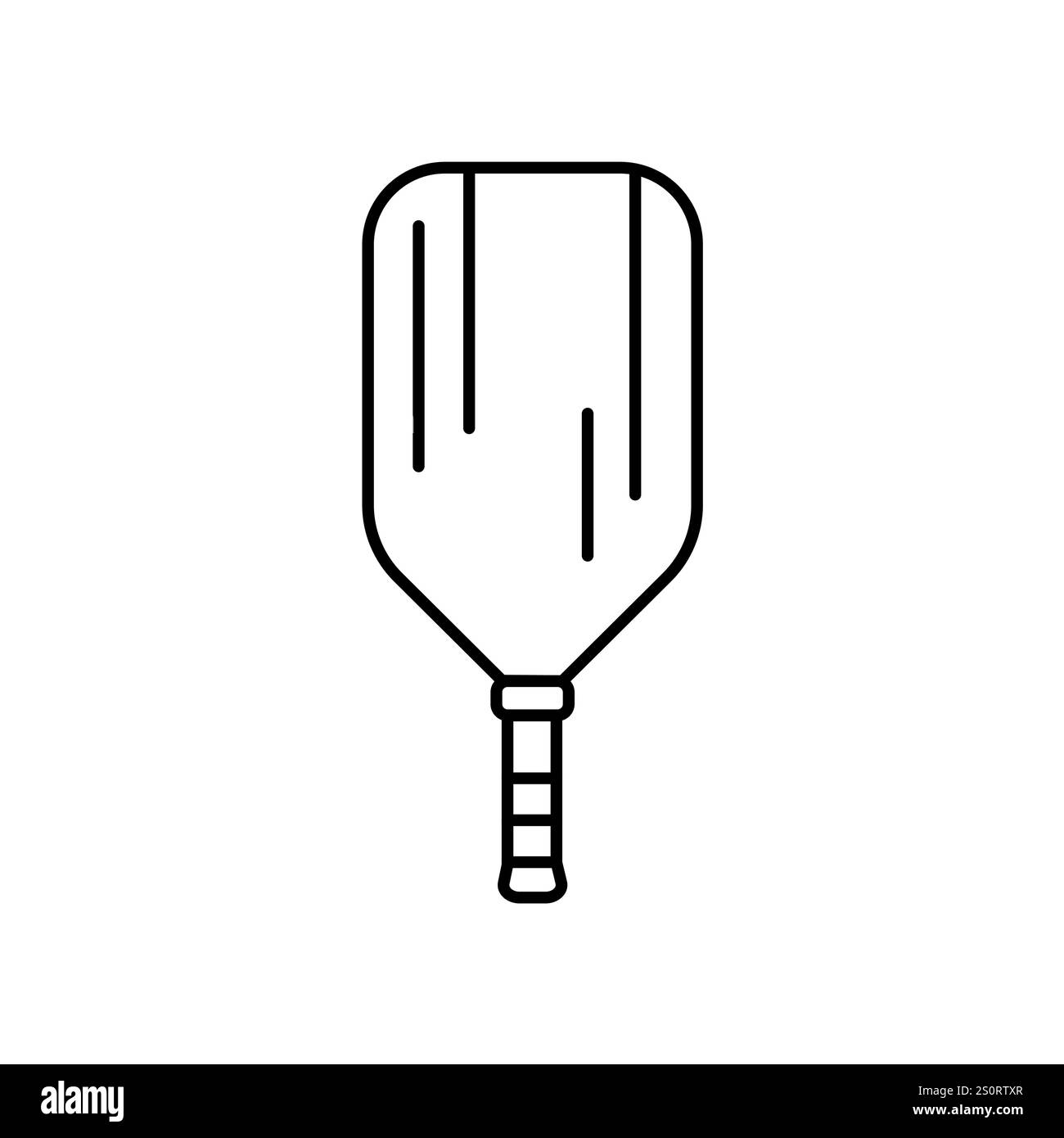 Pickleball racket line black icon. Sign for web page, mobile app ...