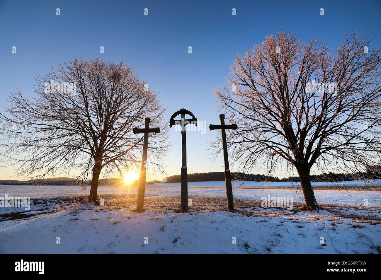Hohenstein, Germany. 29th Dec, 2024. The sun rises in the morning ...