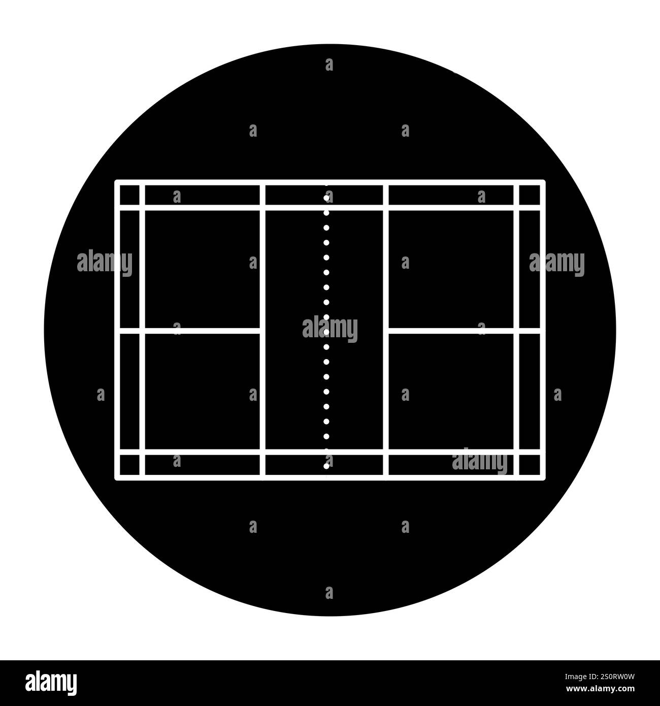 Badminton court line black icon. Sign for web page, mobile app, button ...
