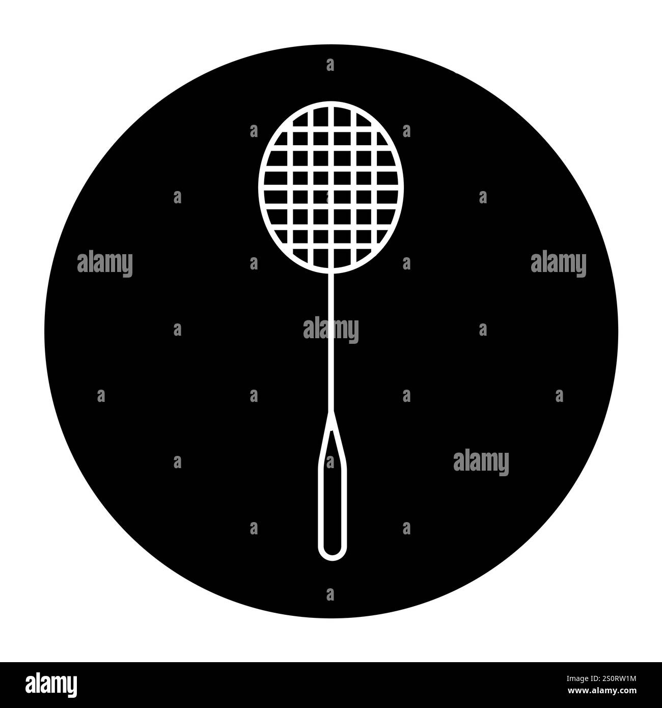 Badminton racket line black icon. Sign for web page, mobile app, button ...