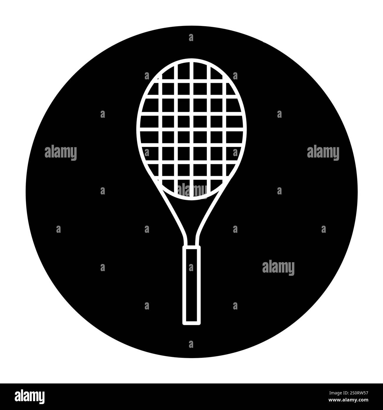 Big tennis racket line black icon. Sign for web page, mobile app ...