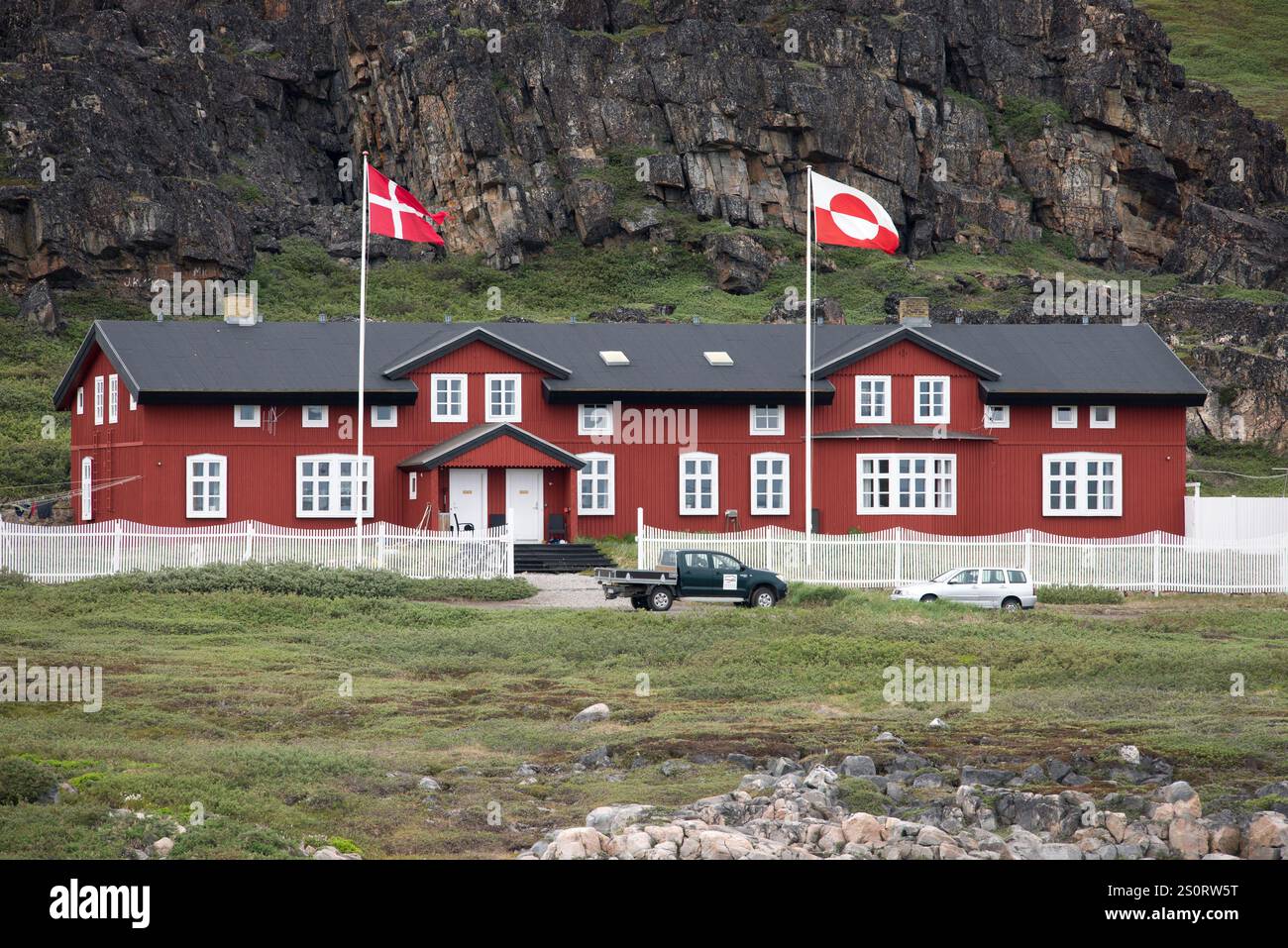 A scenic image of the Arctic Station on Disko Island, Greenland ...