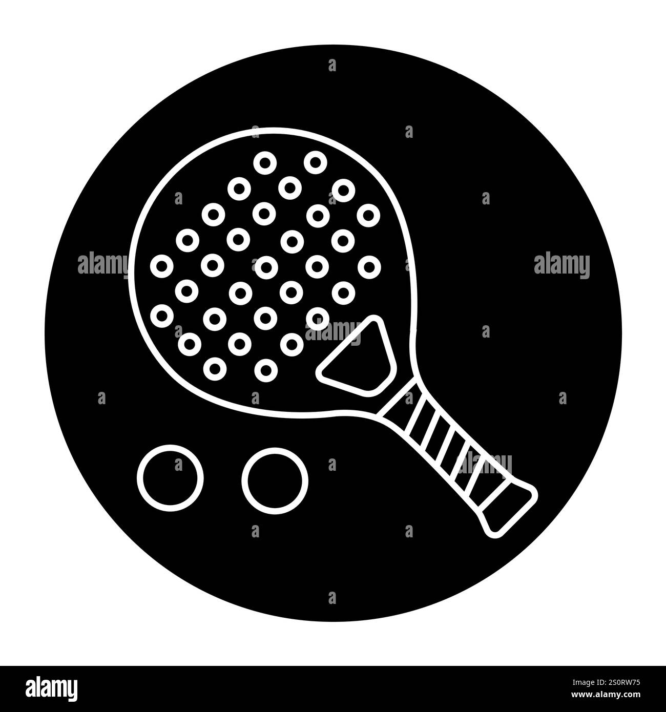 Paddle tennis racket line color icon. Sign for web page, mobile app ...