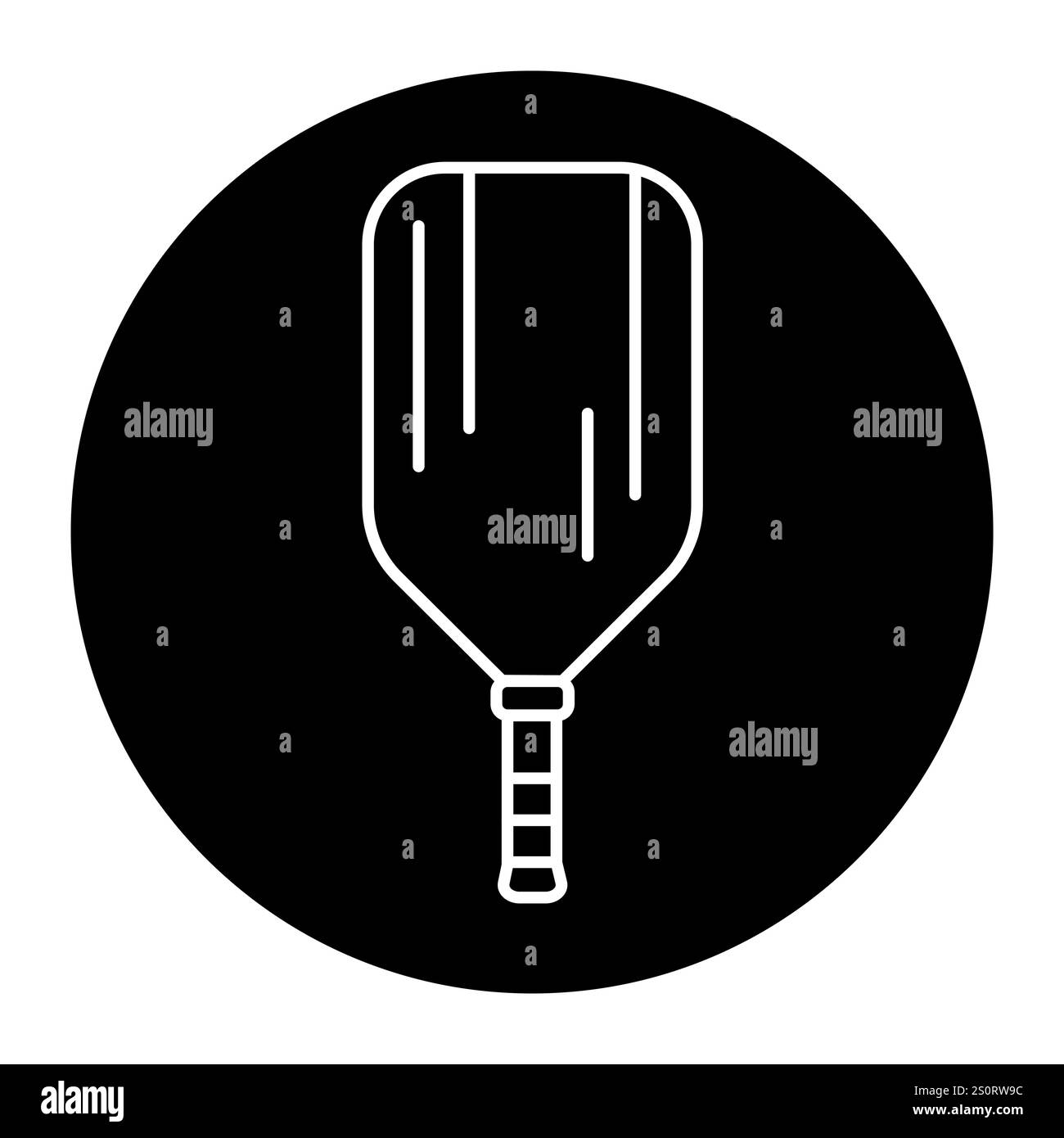 Pickleball racket line black icon. Sign for web page, mobile app ...