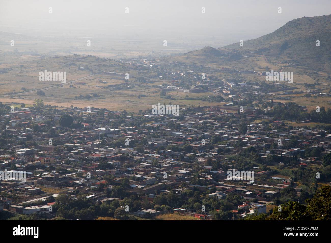 Views from the southern mountains of Oaxaca of the community of ...