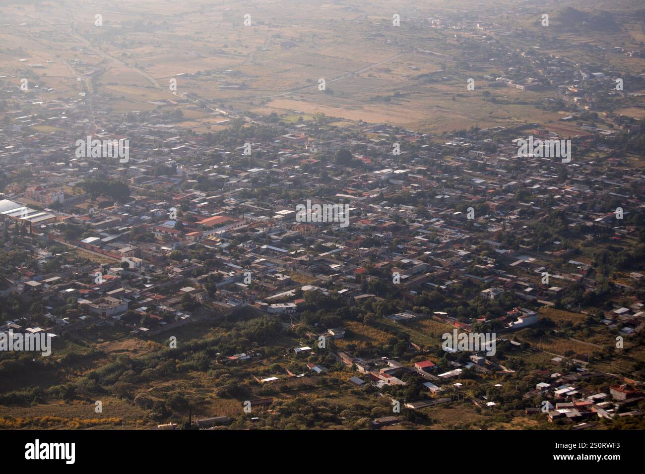 Views from the southern mountains of Oaxaca of the community of ...