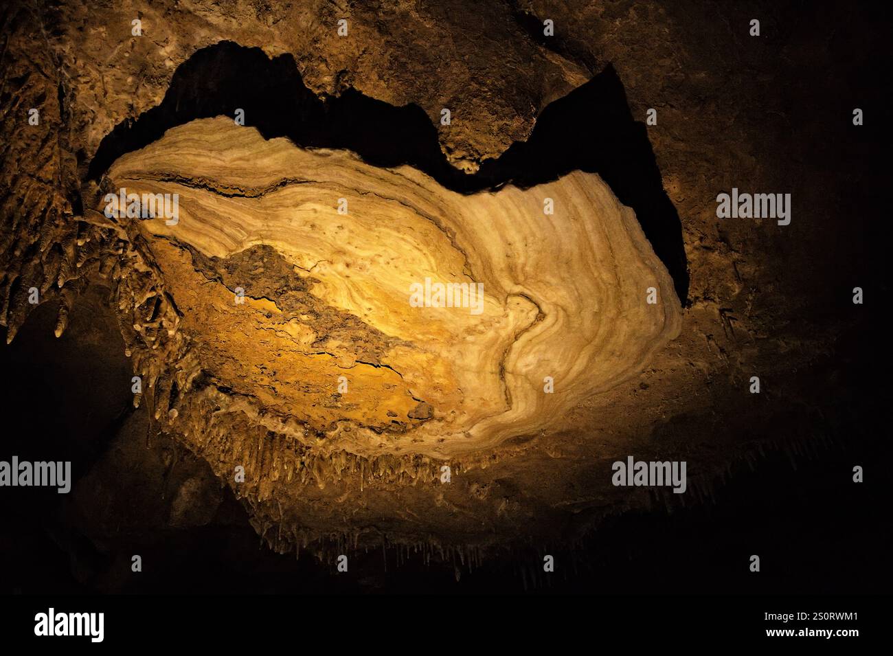 Natural beauty of a stunning rock formation reflects the intricate ...