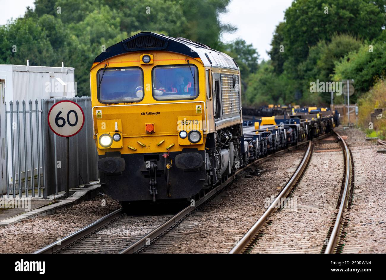 GB Railfreight class 66 diesel locomotive Westerfield Suffolk Stock ...