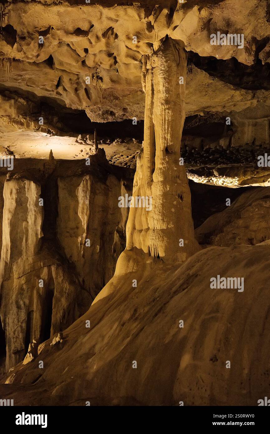 Stalagmite towers in Grottes de Betharram feature stunning geological ...