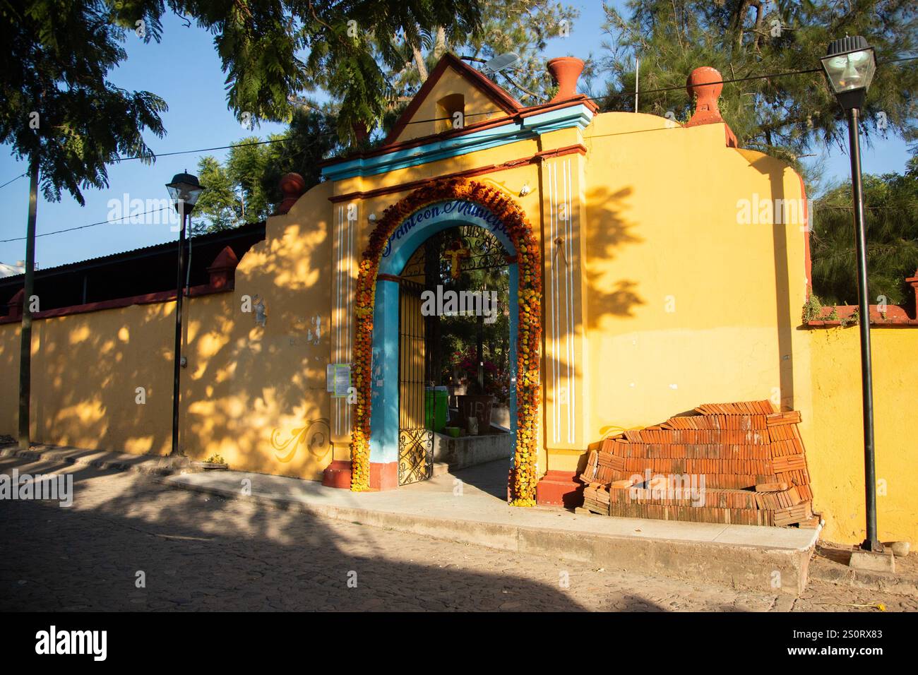 Teotitlan del Valle, Oaxaca Mexico; November 1st 2024: Cemetery of an ...