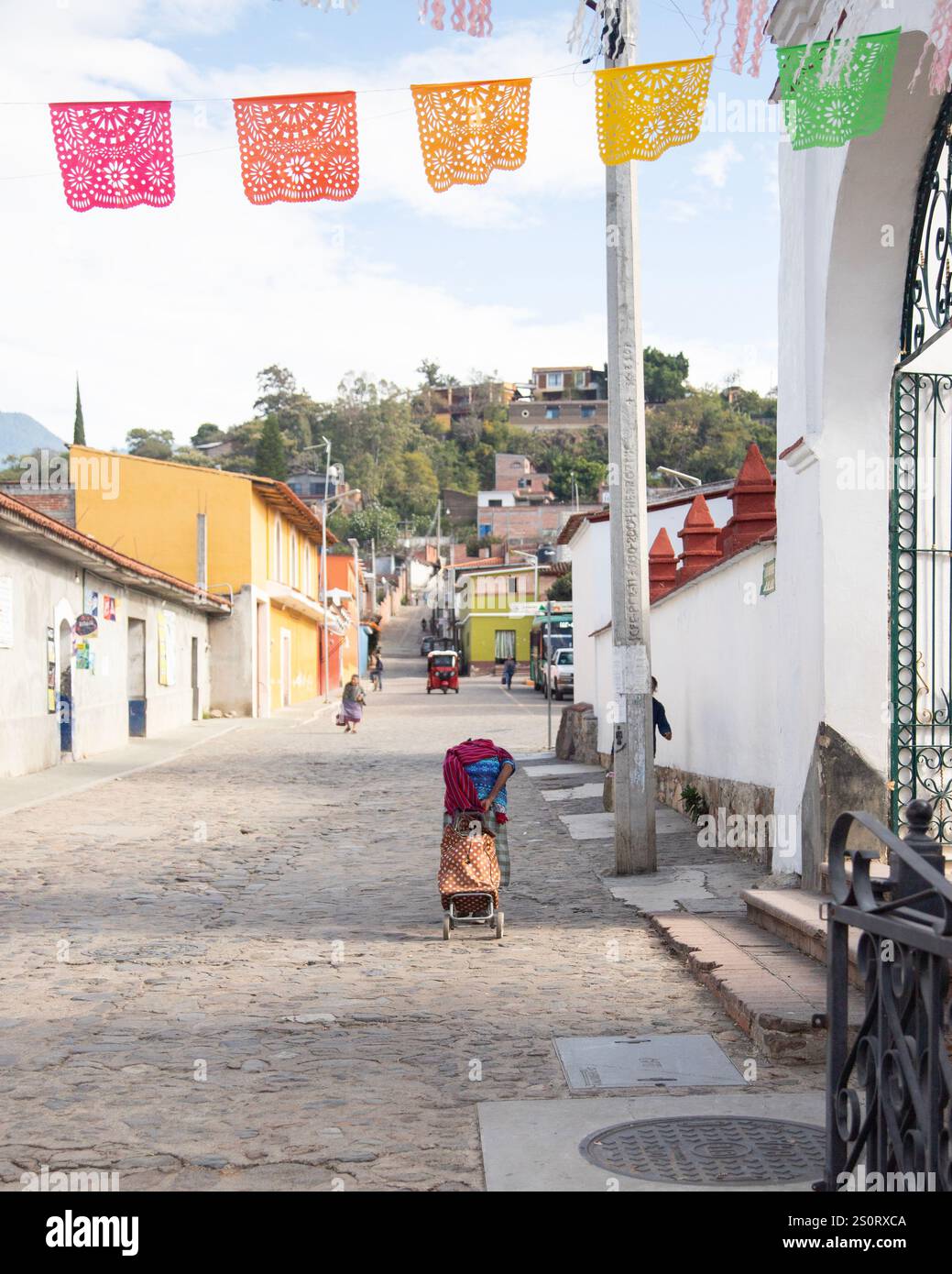 Teotitlan del Valle, Oaxaca Mexico; November 1st 2024: Streets and buildings of an indigenous ...