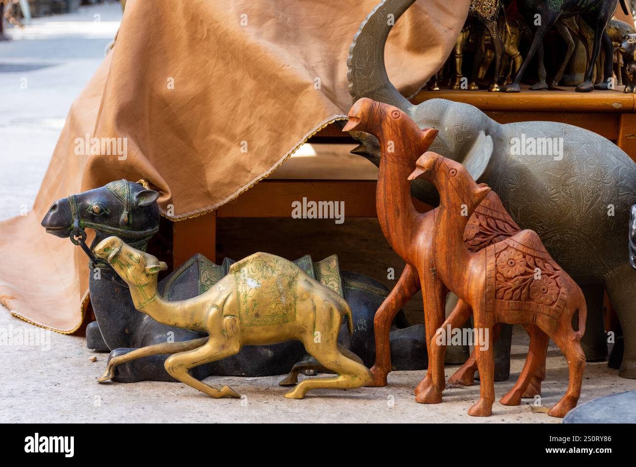 Vintage artifacts collection in a gift shop in Dubai, United Arab ...