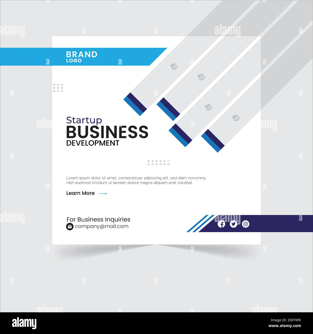 New startup business development social media post design template ...