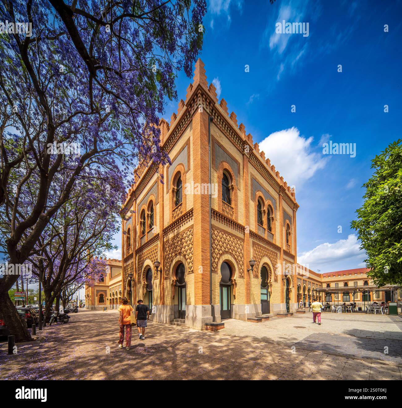 Historic neo-mudejar styled landmark with ornate architecture and ...