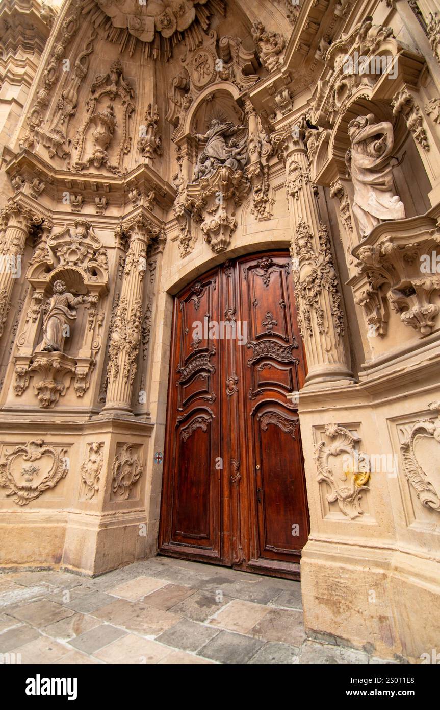 Santa Maria Basilica. XVIII baroque. Old Part of Donostia. San ...