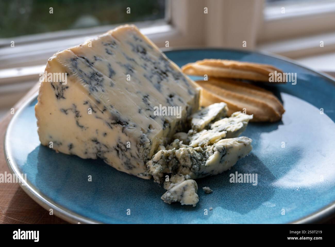 Cheese collection, English cow milk semi-soft, crumbly old stilton blue ...