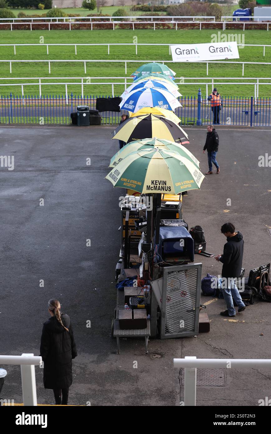 Bookmakers stalls pictured before day four of the Christmas Festival at ...