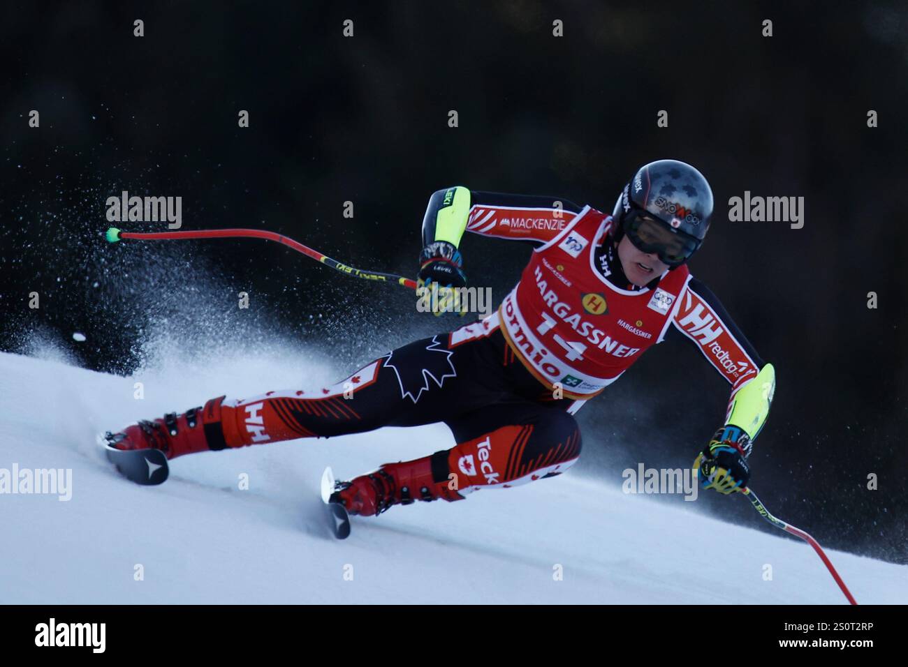 Canada's Jeffrey Read speeds down the course during an alpine ski, men ...