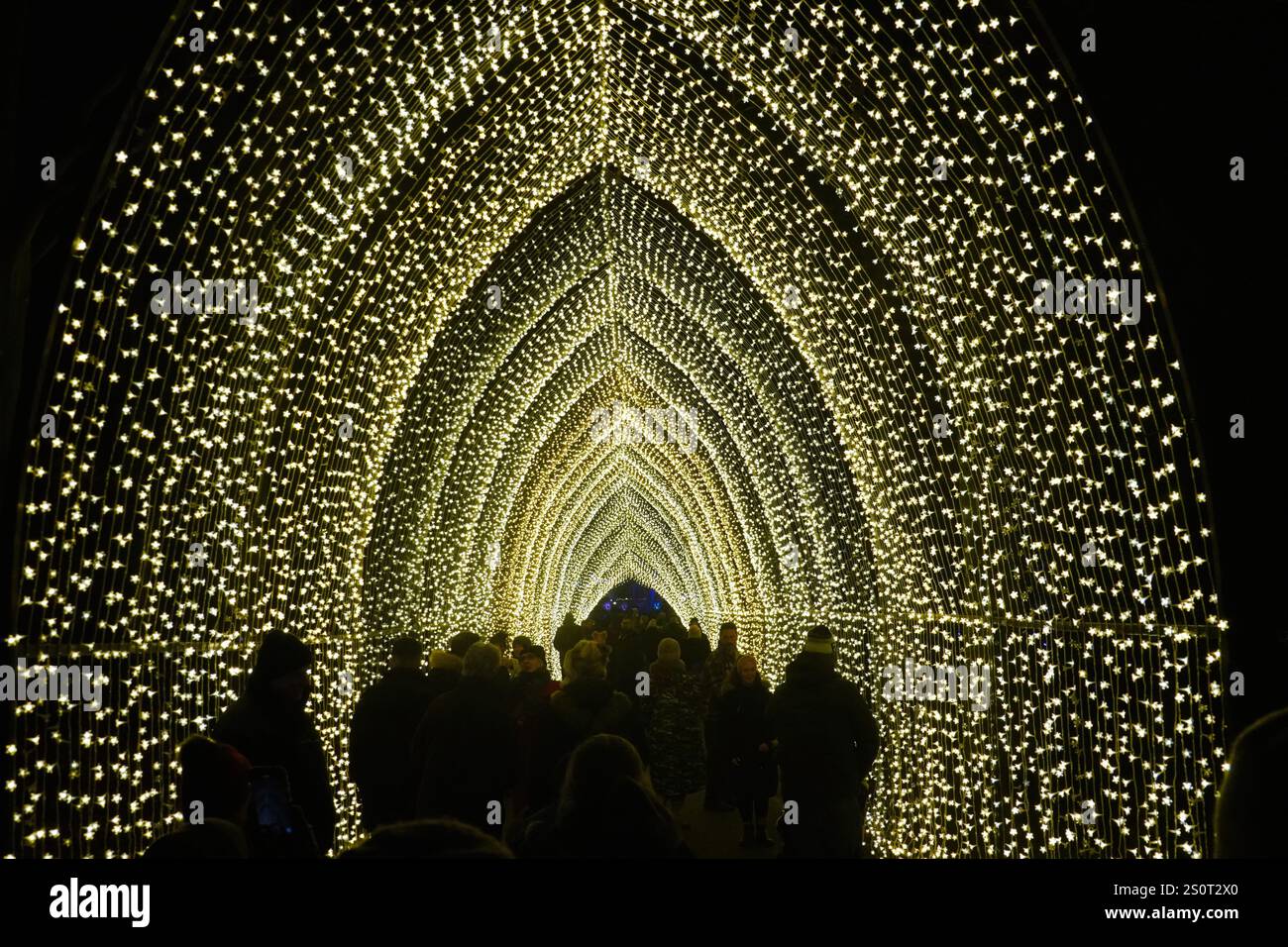 Christmas Lights at Leeds Castle Stock Photo - Alamy