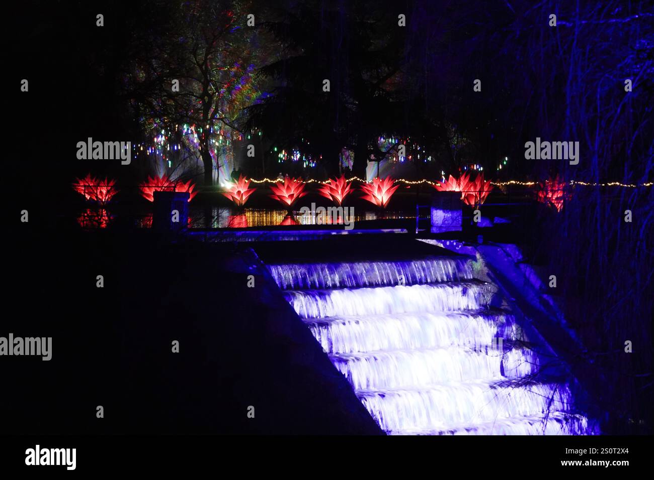 Christmas Lights at Leeds Castle Stock Photo - Alamy