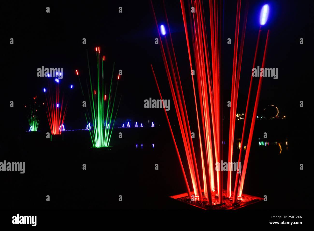 Christmas Lights at Leeds Castle Stock Photo - Alamy