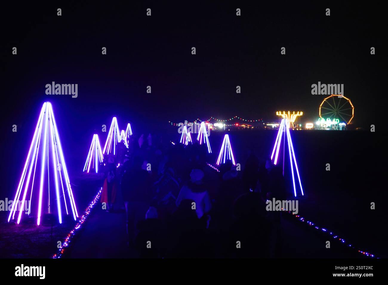 Christmas Lights at Leeds Castle Stock Photo - Alamy
