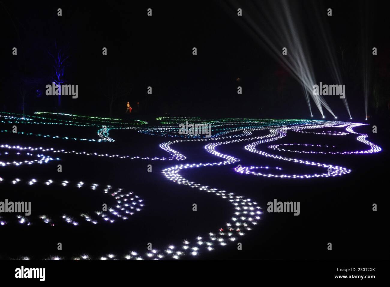 Christmas Lights at Leeds Castle Stock Photo - Alamy