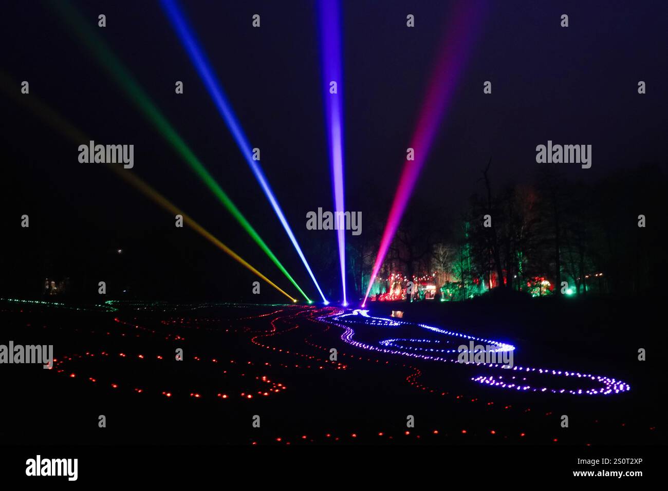 Christmas Lights at Leeds Castle Stock Photo - Alamy