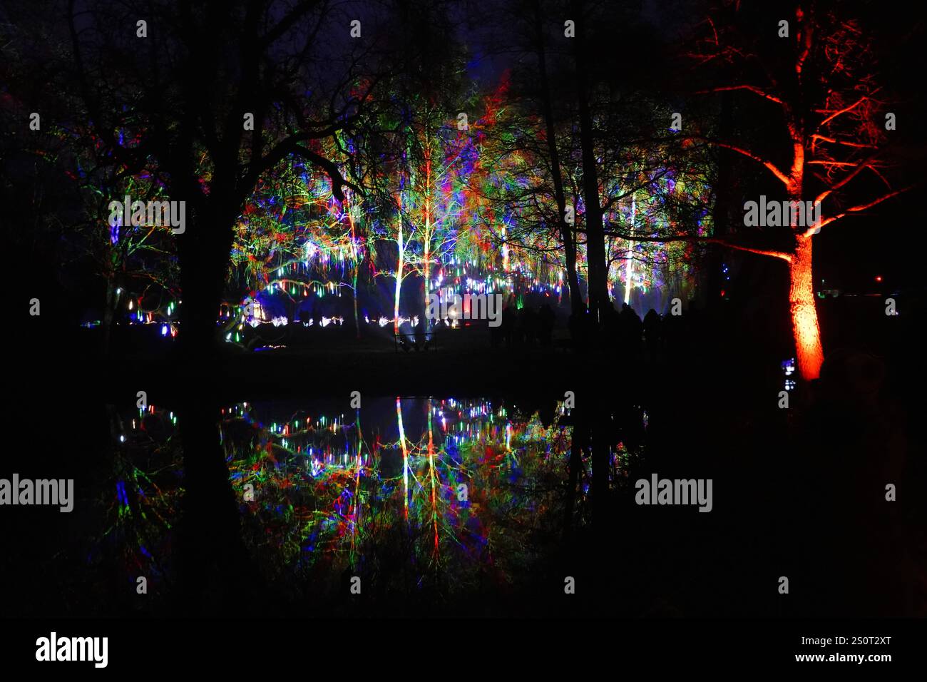 Christmas Lights at Leeds Castle Stock Photo - Alamy