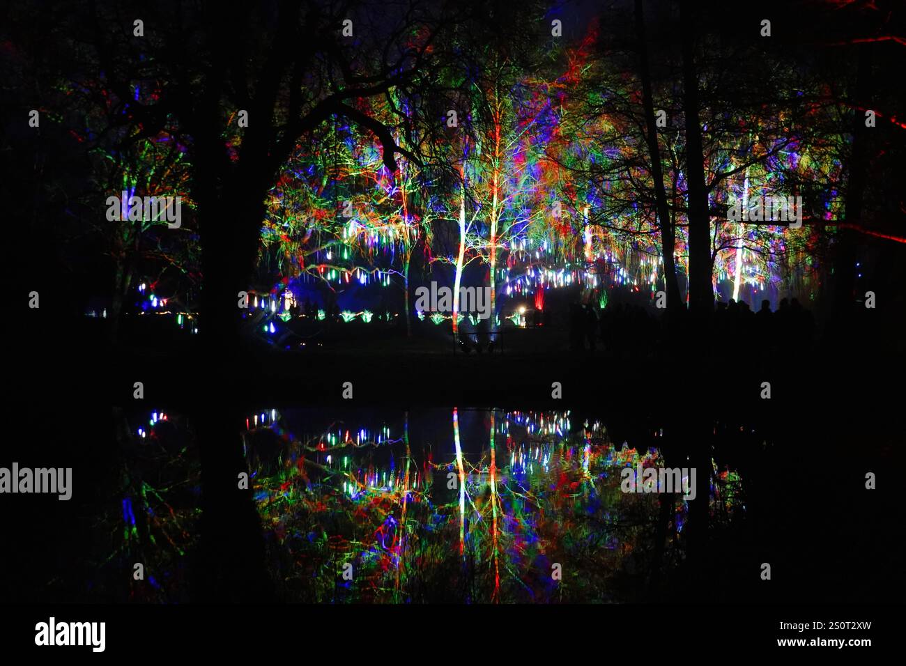 Christmas Lights at Leeds Castle Stock Photo - Alamy