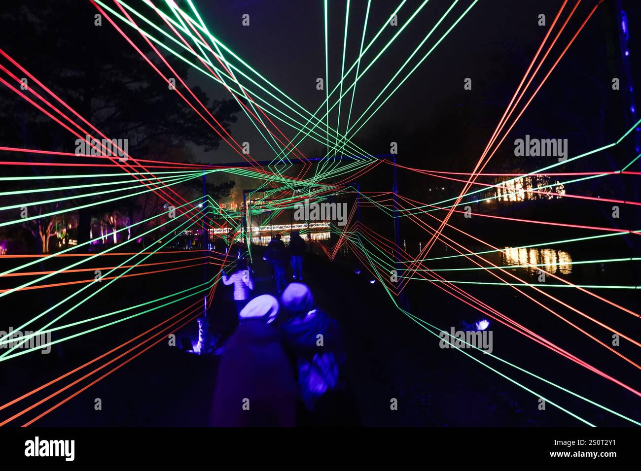 Christmas Lights at Leeds Castle Stock Photo - Alamy