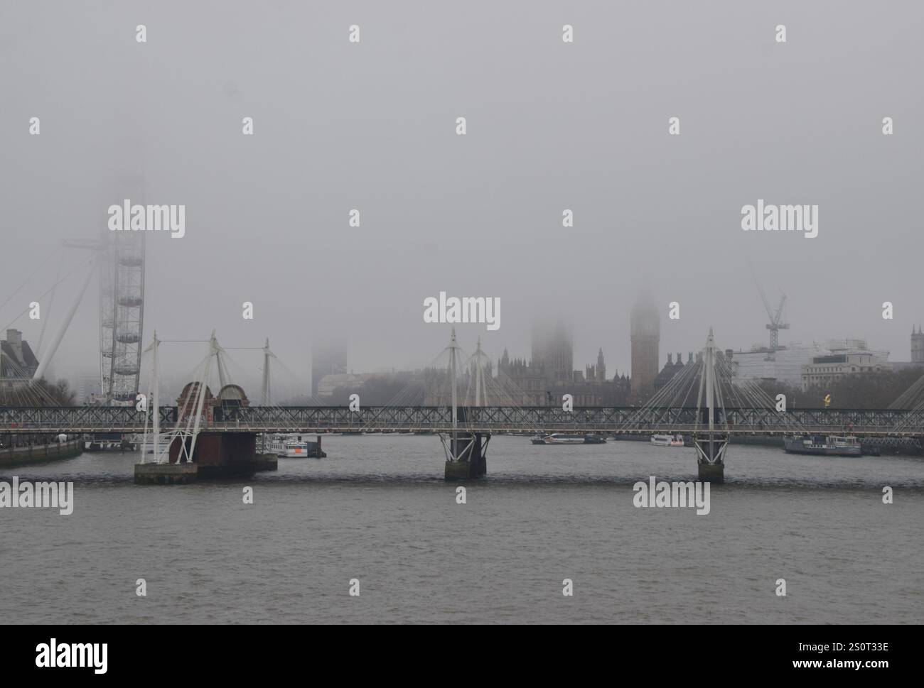 London, England, UK. 29th Dec, 2024. A view of partially obscured ...