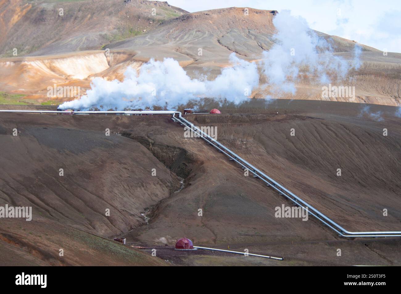Krafla. Geothermal area. North east Iceland Stock Photo - Alamy