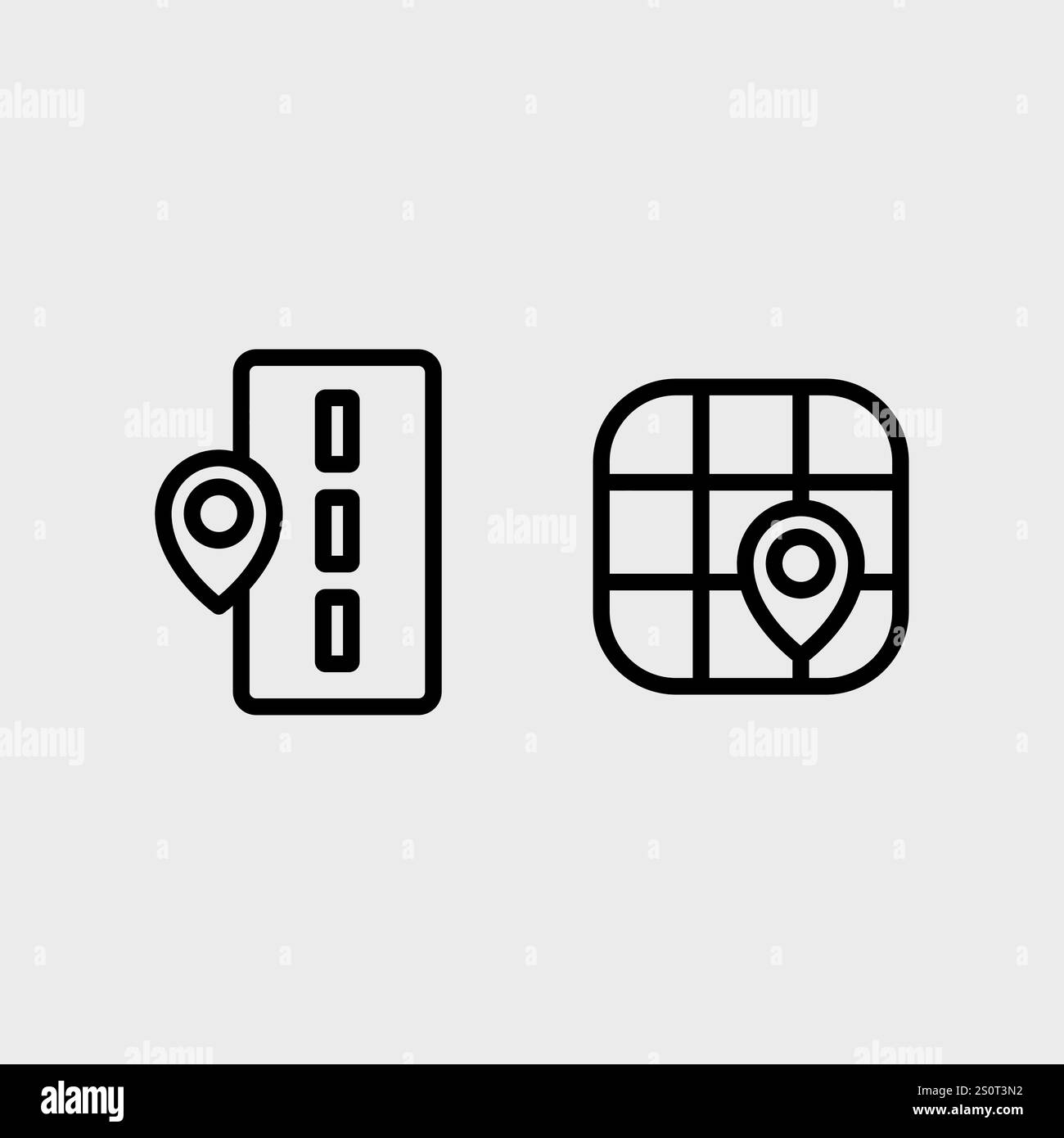 Gps Location Navigation And Direction Vector Symbol Set Stock Vector