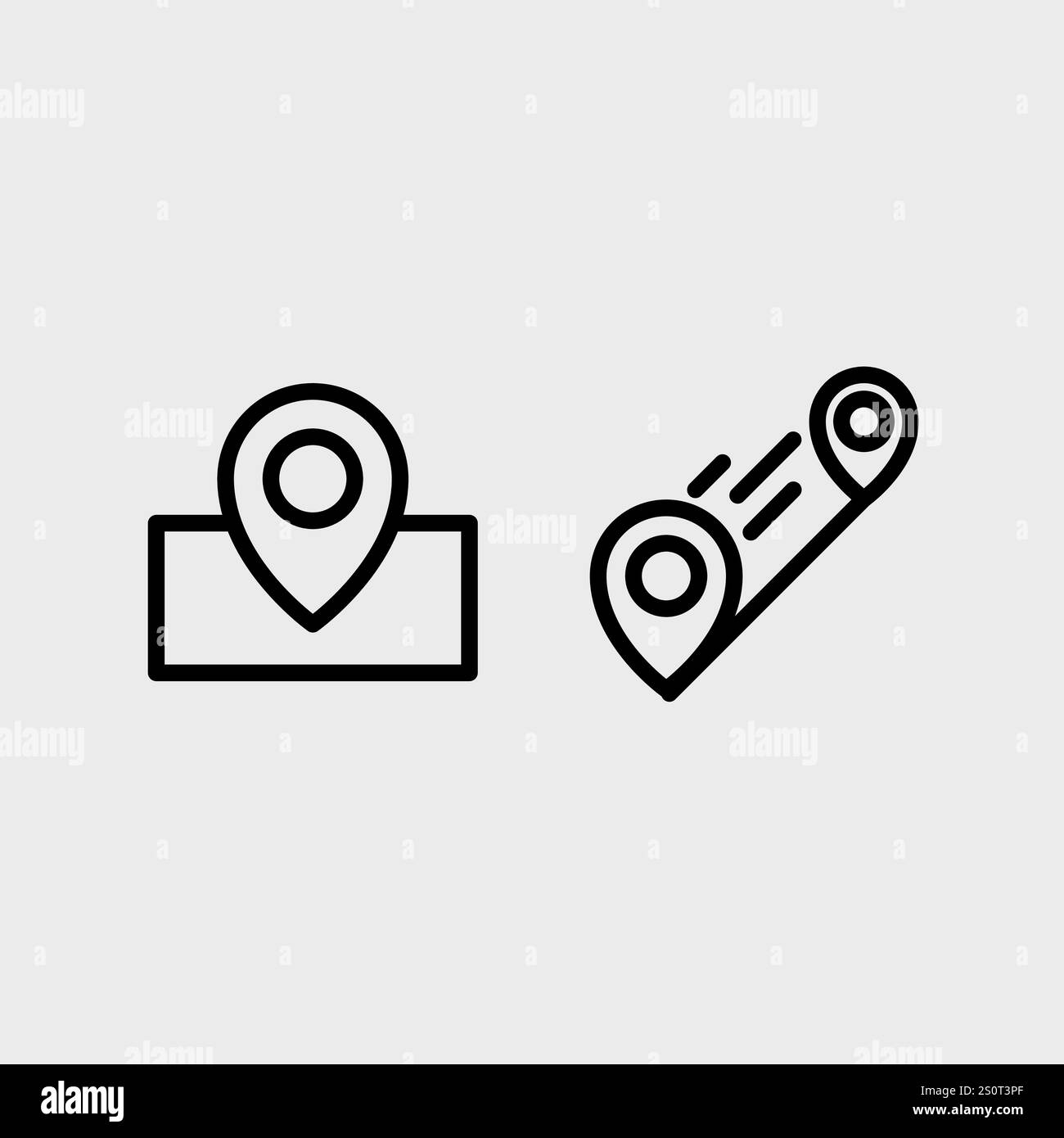 Gps Location Navigation And Direction Vector Symbol Set Stock Vector
